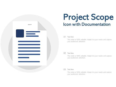 Project Scope Icon With Documentation Presentation PowerPoint Images Example Of PPT