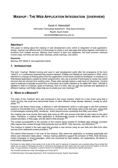 Mashup The Web Application Integration Overview Pdf