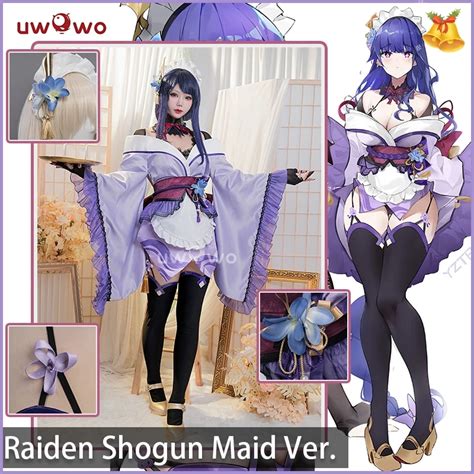 In Stock Uwowo Genshin Impact Fanart Raiden Shogun Cosplay Costume Ei