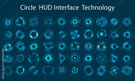Vector Icon Set Technology Circle Design Stock Vector Adobe Stock