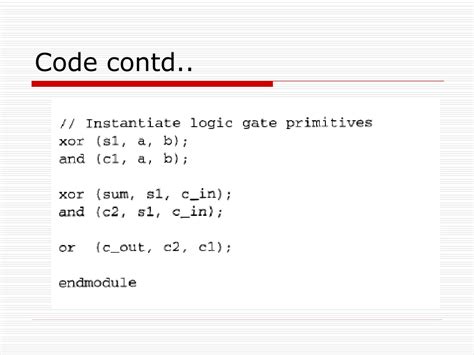 Ppt Verilog Hdl Introduction For Vlsi Group Powerpoint Presentation