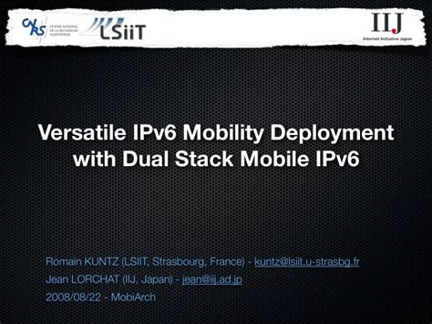 Ppt Versatile Ipv6 Mobility Deployment With Dual Stack Mobile Ipv6 Powerpoint Presentation