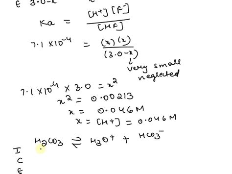 Solved Calculate The Ph Of A Solution Containing 0 054 M Hypochlorous Acid Hocl Ka 3 0 X 10