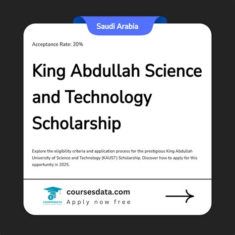 King Abdullah University Of Science And Technology Scholarship 2025