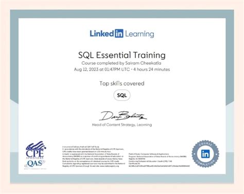 Sairam Cheekatla On Linkedin Hi Connections Im Happy To Share That Im A Certified In Sql