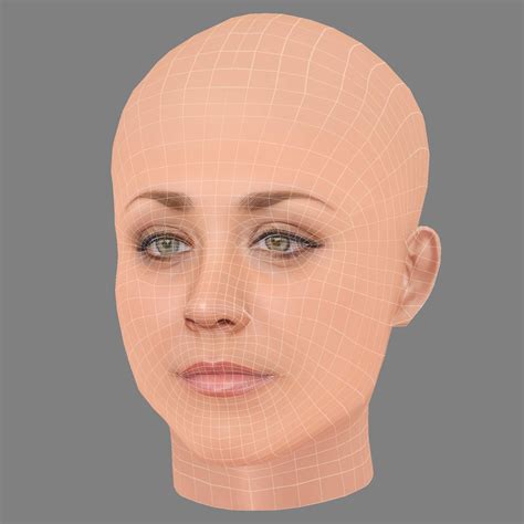 Kaley Cuoco Head No Hair Low Poly Head For Game 3d Model By Nammichael