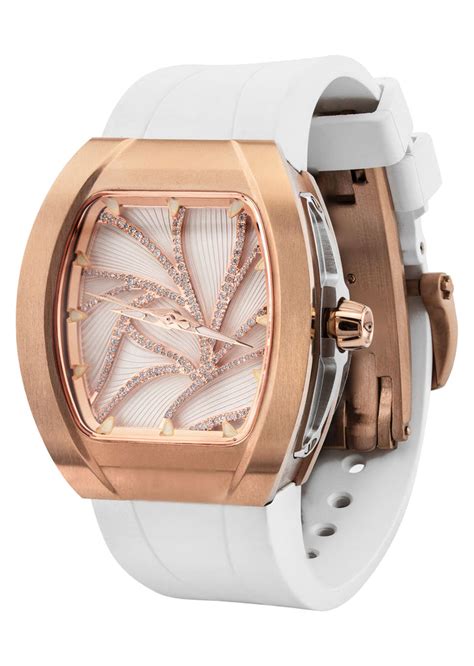 Frost Nyc Evolution Womens Watch Automatic Skeleton Leaves Steel