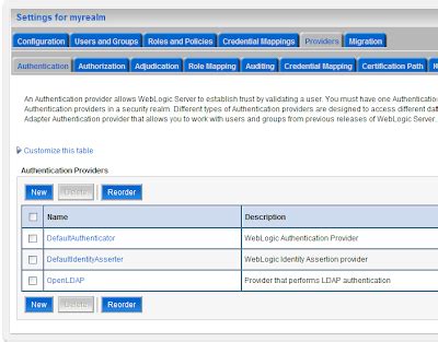 Java Oracle SOA Blog Using OpenLDAP As Security Provider In WebLogic
