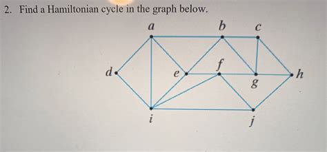 solved 2 find a hamiltonian cycle in the graph below b с