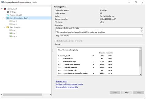 Access Manage And Aggregate Coverage Results Matlab And Simulink
