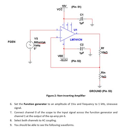 Solved Non Inverting Amplifier For The Circuit Shown In Chegg