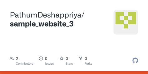 GitHub PathumDeshappriya Sample Website