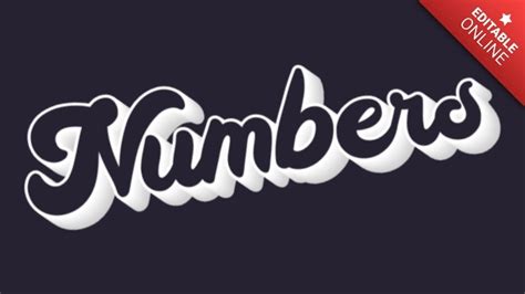 Numbers Retro Chill Editable Text Effect Generator