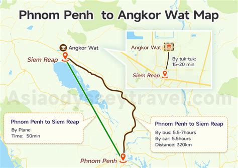 Angkor Wat Maps Tourist Map Of Angkor Wat Temples