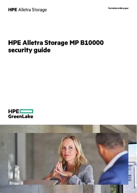 Hpe Greenlake For Block Storage Security Guide