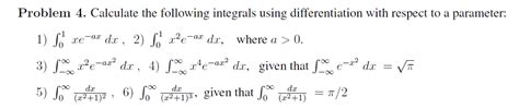solved problem 4 calculate the following integrals using