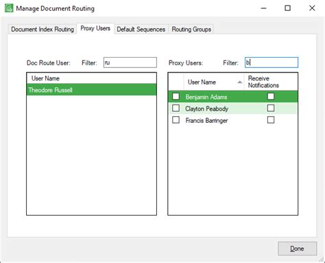 DocRoute Module Manage Document Routing