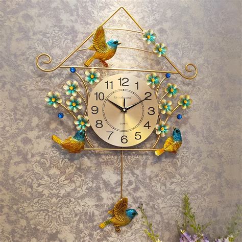 Bird часы настенные часы Гостиная немой крутой бытовой часы Креативный современный подвесной