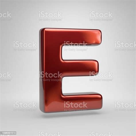 3d 편지 E 대문자입니다 흰색 배경에 고립 된 빨간 금속 편지 0명에 대한 스톡 사진 및 기타 이미지 0명 3차원 형태 금속의 Istock