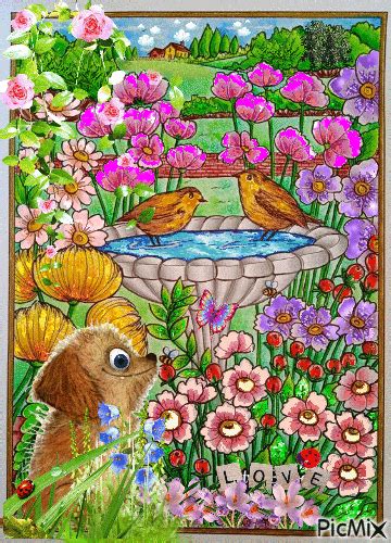 Un Joli Coin De Jardin Free Animated  Picmix