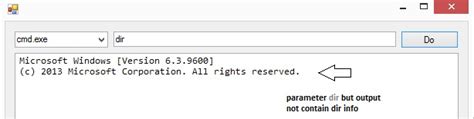 How To Pass Parameter To Cmdexe And Get The Result Back Into C