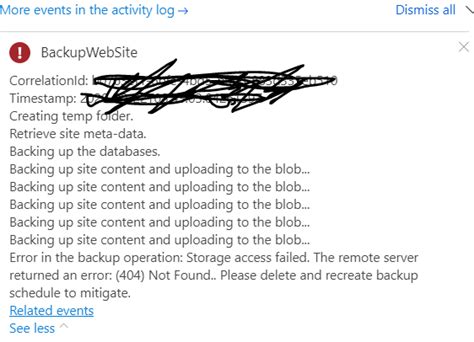 Unable To Backup Functionweb App Using Azure Cli Az Webapp Config