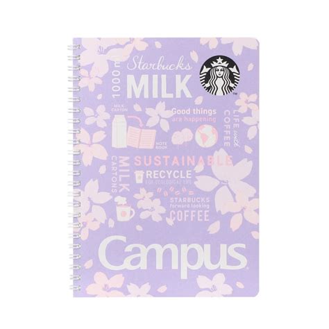 Ring Notebook Purple Starbucks Sakura2023 Meccha Japan