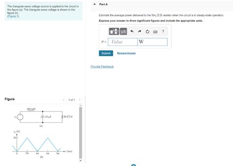 Solved The Triangular Wave Voltage Source Is Applied To The Chegg