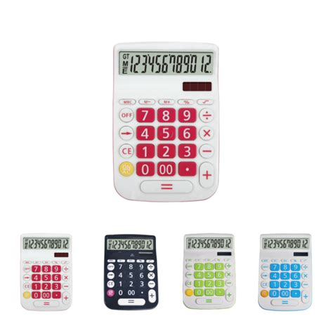Desktop Calculators 12 Digit Dual Power Calculator Large Angled Display Huayang Electronics Co