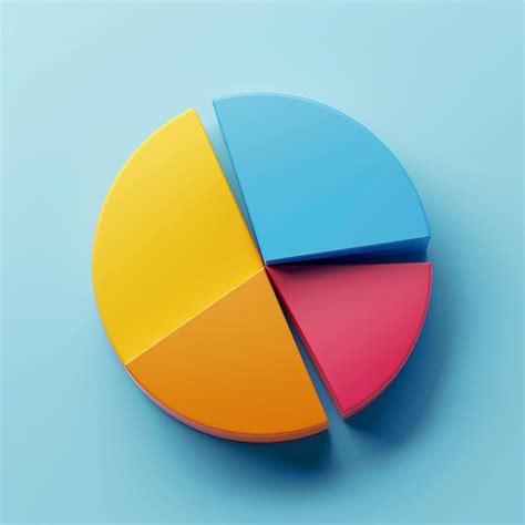 A Yellow And Blue Circle With A Yellow And Blue Graph On It Premium Ai Generated Image