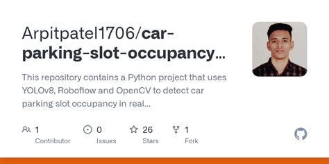 Github Arpitpatel1706car Parking Slot Occupancy Detection Using Yolov8 Opencv This