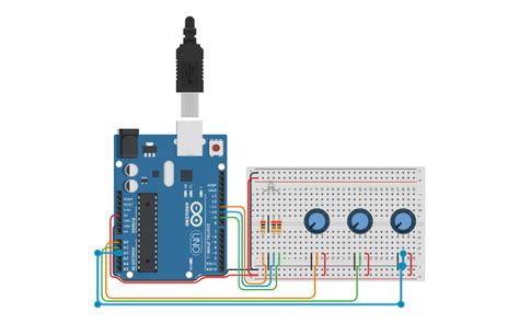 Circuit Design Led Rgb Con Tre Potenziometri Compiti 30112020 Tinkercad