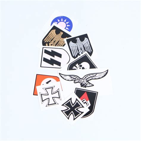 German Helmet Decals Reproduction 1 1 Heer Luftwaffe Kriegsmarine Waffen