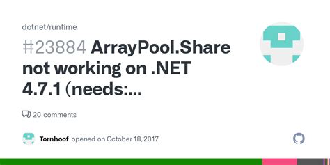 Arraypoolsharedrent Not Working On Net 471 Needs Netstandard