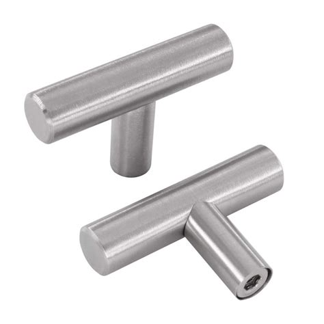 Lontan 20 Pack Silver Cupboard Knobs Brushed Nickel T Bar Kitchen