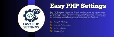 Easy Php Settings Wordpress Plugin