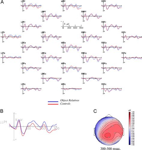 A Grand Average Erp Waveforms For Object Relative And Coordinate
