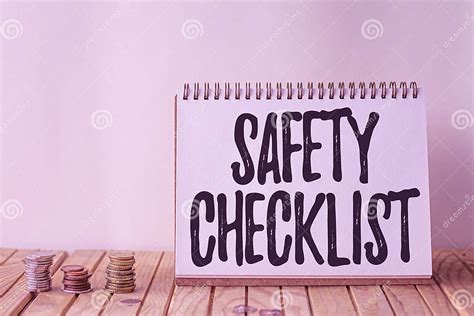 Text Caption Presenting Safety Checklist Word For List Of Items You Need To Verify Check Or