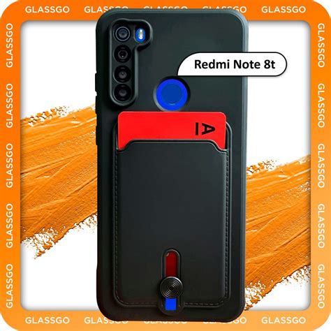 Чехол силиконовый черный на Xiaomi Redmi Note t на Редми Нот T с защитой камеры и карманом