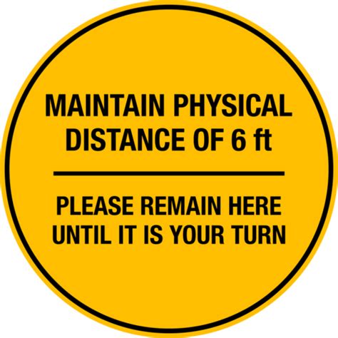 Maintain Physical Distance Of 6ft Floor Minder Sign Western Safety Sign Top Safety Supply
