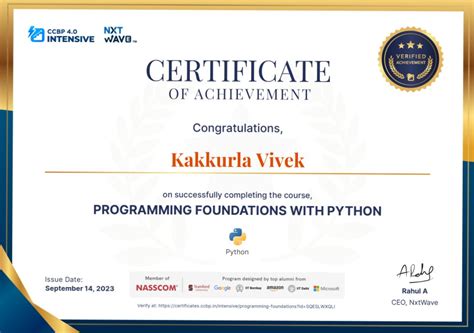 Vivek Kakkurla On Linkedin Nxtwave Nxtwaveccbp Pythonprogramming
