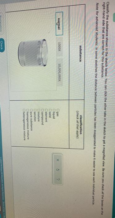 solved classify the substance shown in the sketch below you