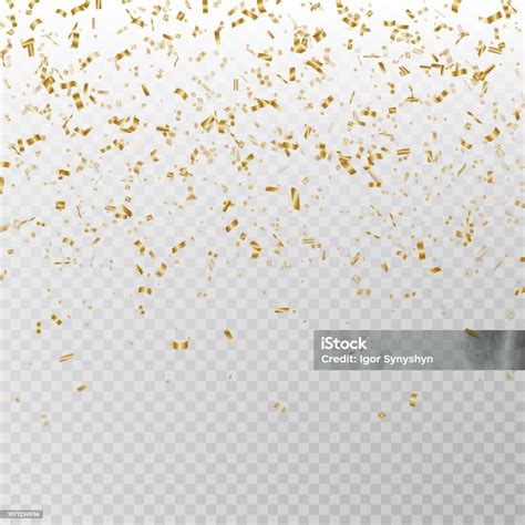 골든 반짝이 색종이 벡터입니다 카니발 축제 종이 틴 셀 질감 배경에 고립 파티 콘 페티 금 금속에 대한 스톡 벡터 아트 및 기타 이미지 금 금속 기념일 날기 Istock