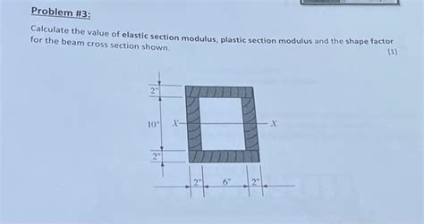 Solved Problem Calculate The Value Of Elastic Section Chegg