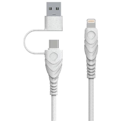 Biond Usb 2 0 Usb 2 0 Type C Lightning Töltő Adat Fehér 1 2m Bio Ct