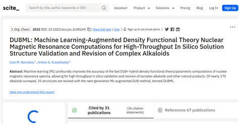 [citation Report] Du8ml Machine Learning Augmented Density Functional Theory Nuclear Magnetic
