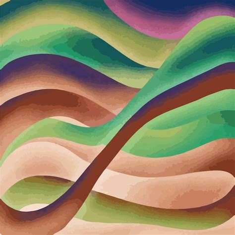 Premium Vector Dynamic Abstract Geometric Illustration Featuring Wavy Undulating Background