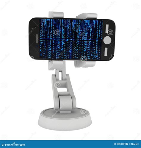 Robotic Arm With Binary Code 3d Stock Illustration Illustration Of