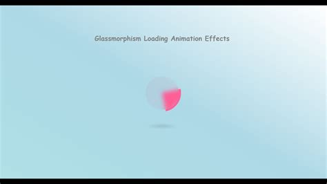 Glassmorphism Loading Animation With Blur Effects Css Tutorial 2 Youtube
