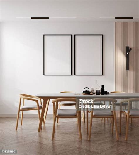 포스터 프레임은 흰색 색상 목재 가구 3d 렌더링으로 현대 거실 인테리어에서 모의 0명에 대한 스톡 사진 및 기타 이미지 0명 가구 가정의 방 Istock